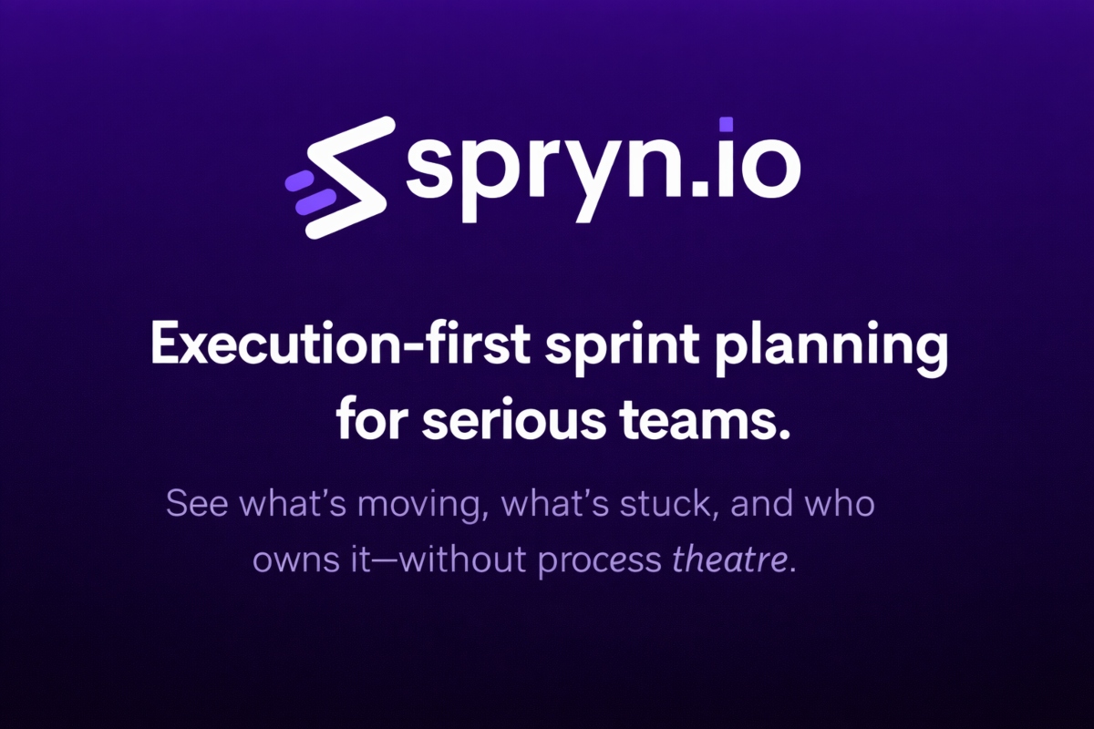 Spryn — Execution-first sprint planning for serious teams